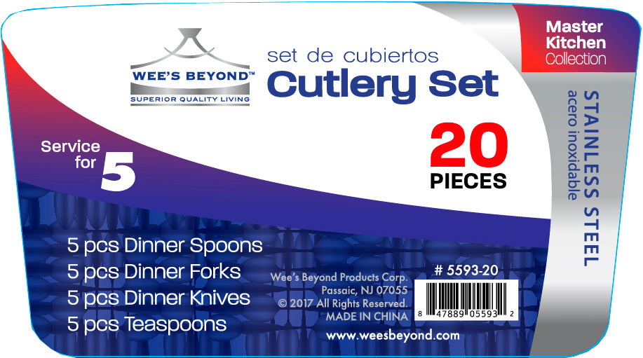 #5593-20 Cutlery 20-pc Box Set (case pack 12) – WEE'S BEYOND WHOLESALE