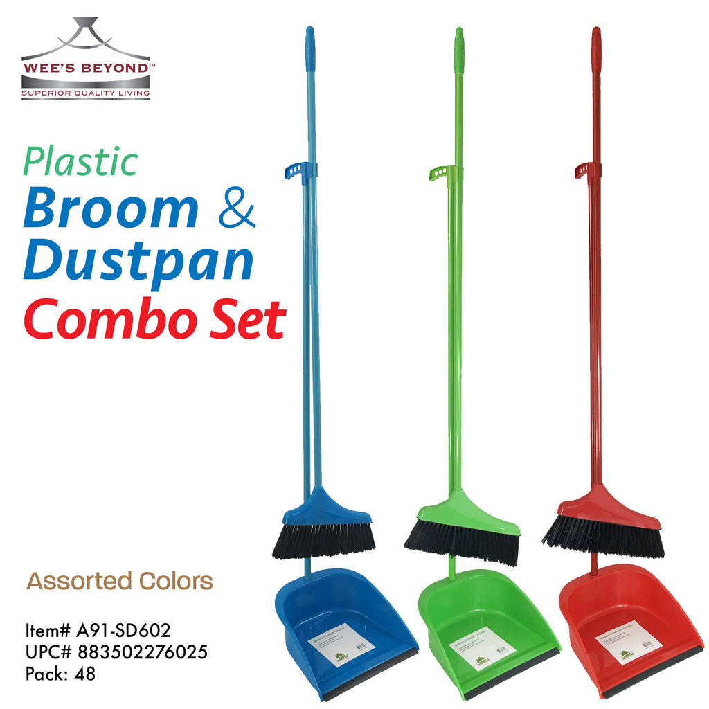 #A91-27610 Dustpan and Broom Set (case pack 24 pcs) – WEE'S BEYOND ...
